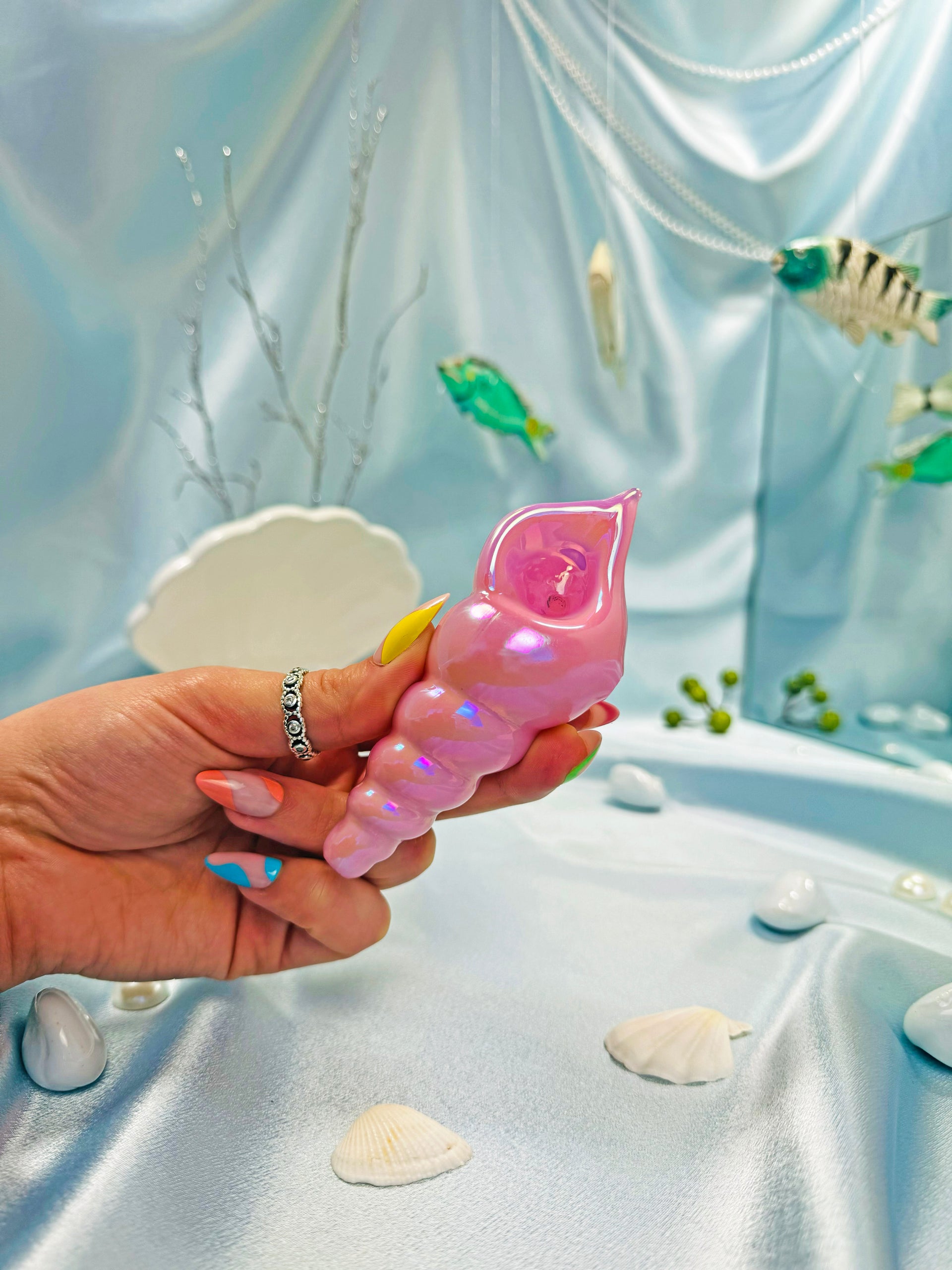 Iridescent Shell Pipe – Shop Burning Love