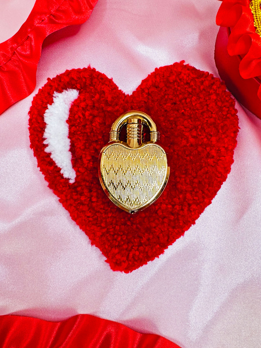 Heart Lock Lighter- Gold – Shop Burning Love