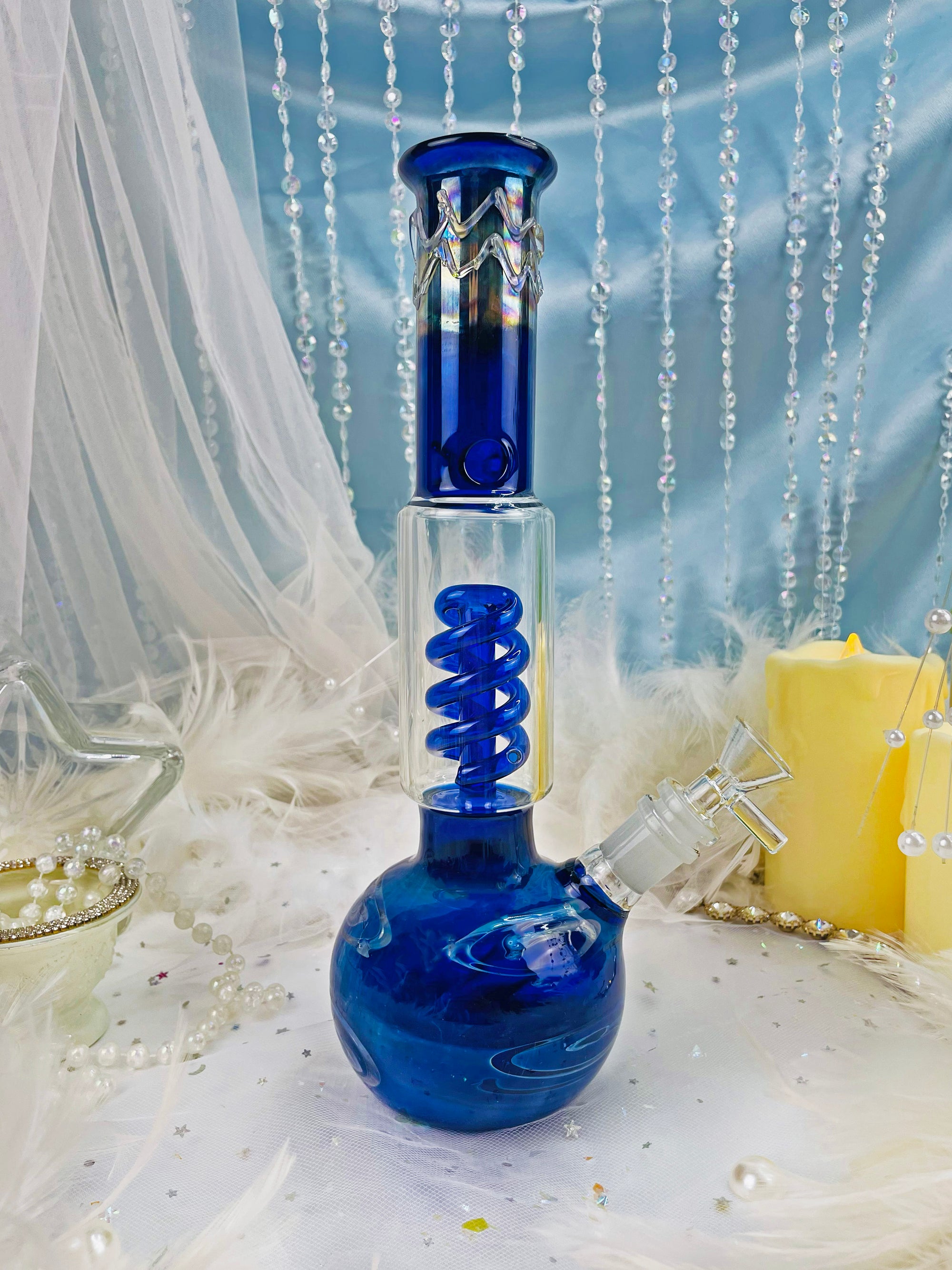 Heavenly Swirl Bong- Blue – Shop Burning Love