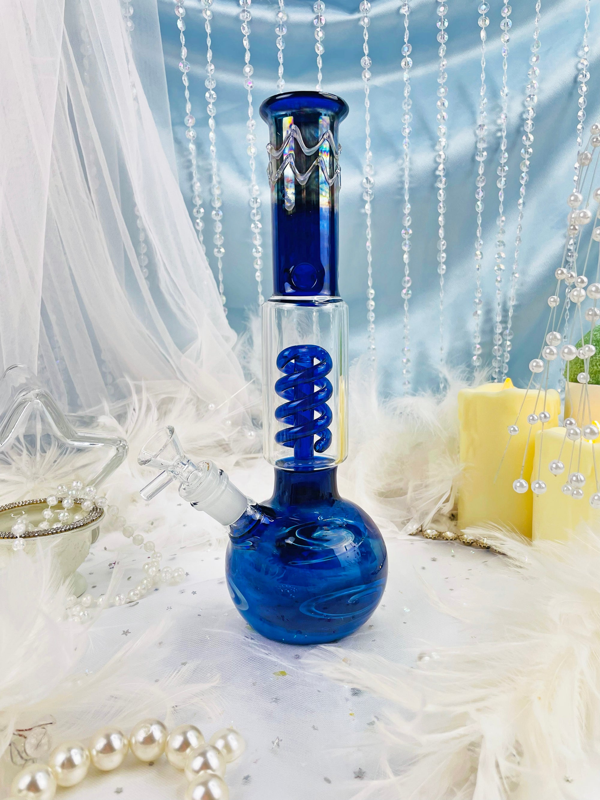 Heavenly Swirl Bong- Blue – Shop Burning Love