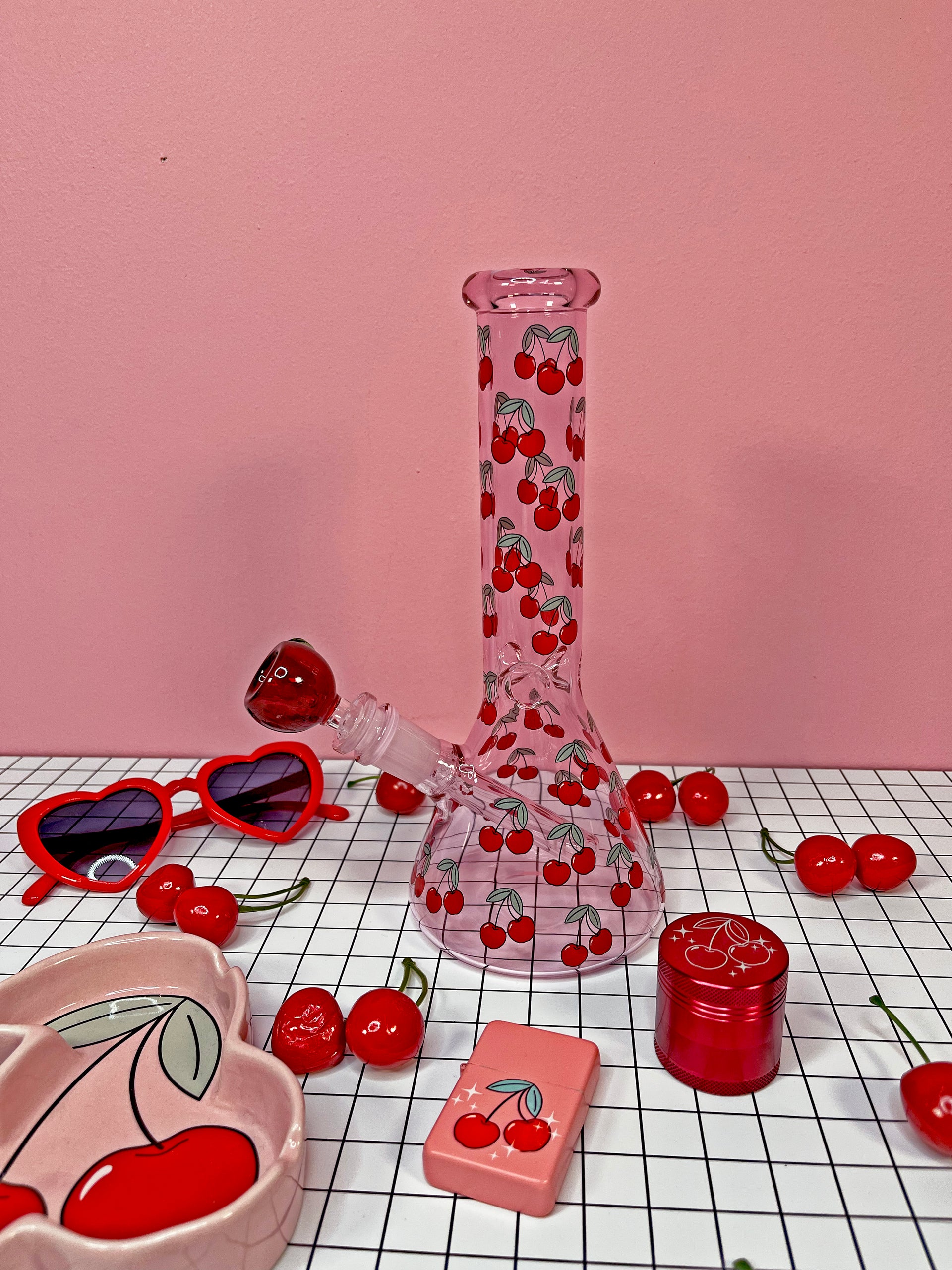 Cherry Beaker Bong – Shop Burning Love
