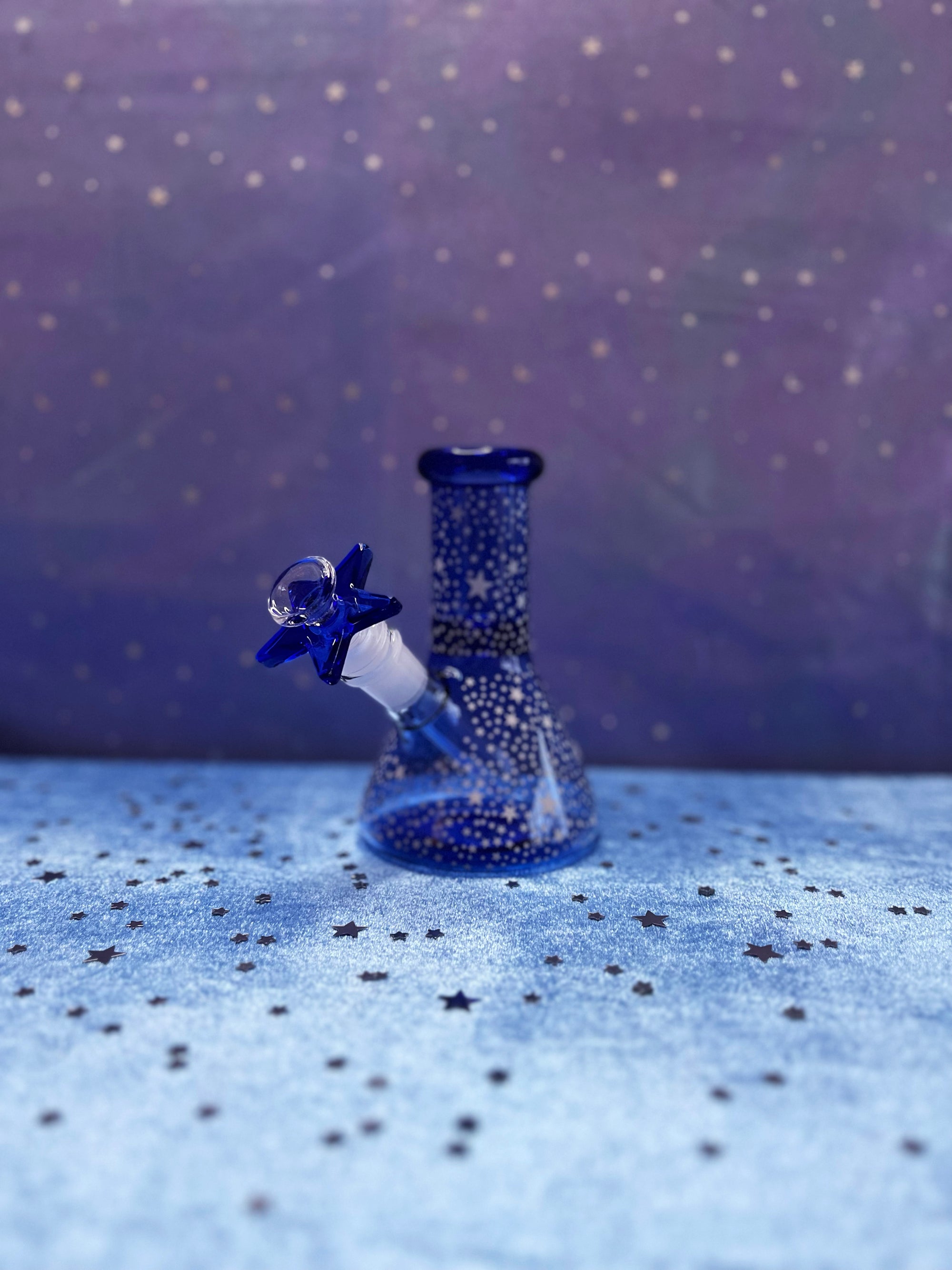 Celestial Mini Bong (glow in the dark!)- Blue – Shop Burning Love